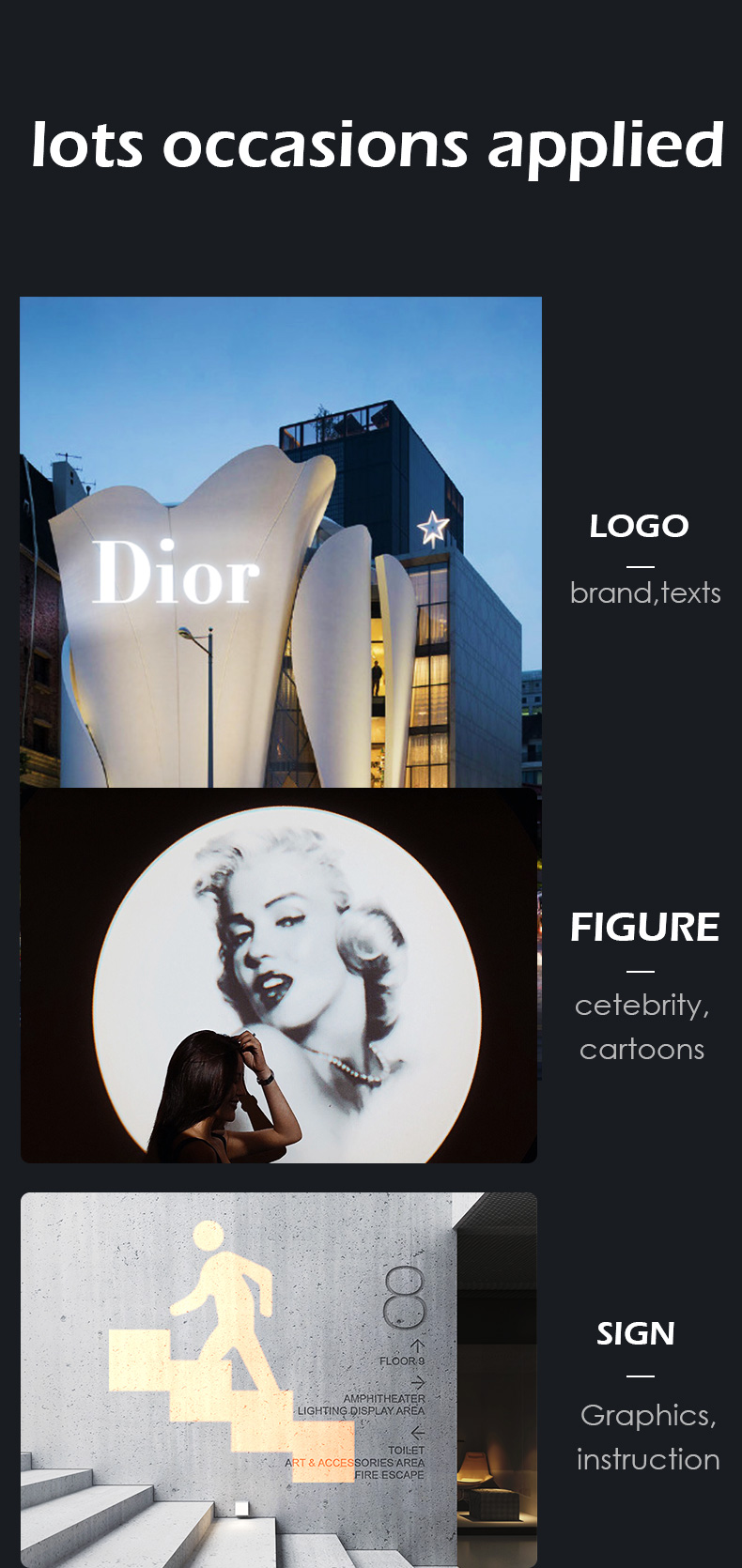 Where can we use a text projector? – Noparde logo gobo projector