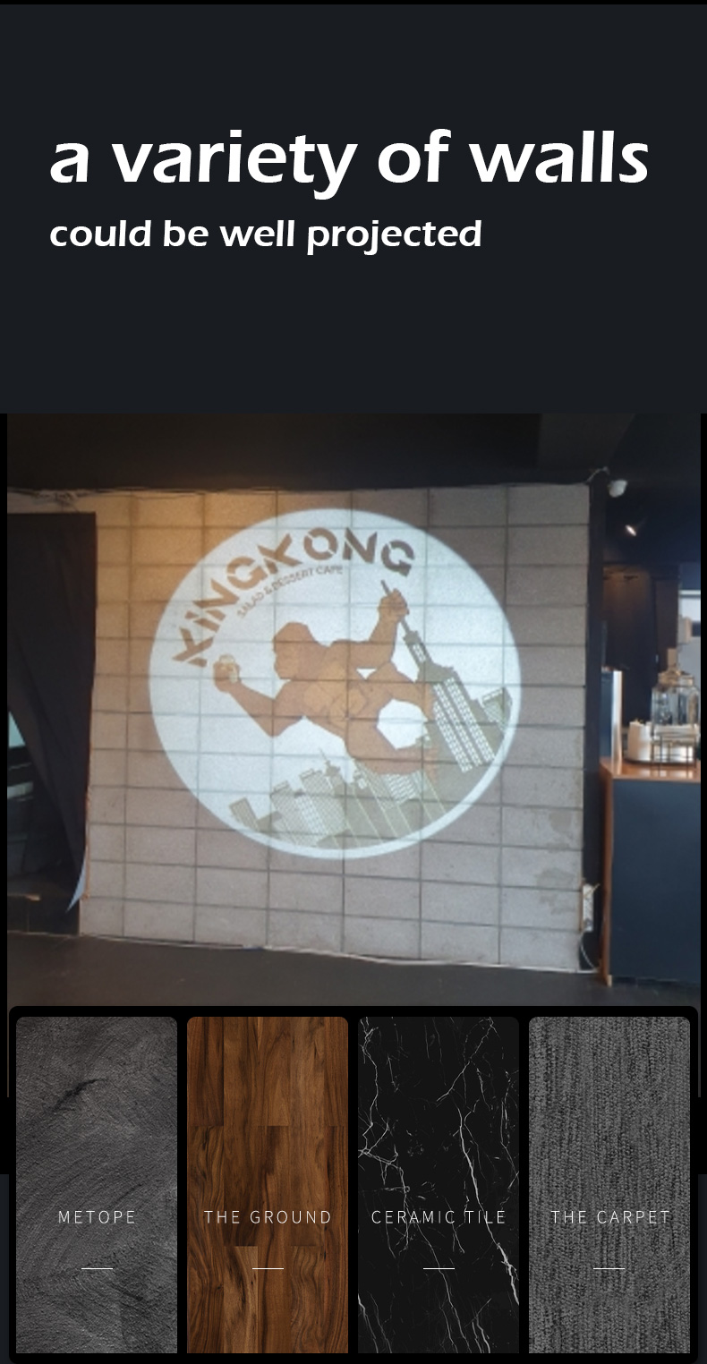 LOGO projection light spot light ground rotation sign advertising image ...